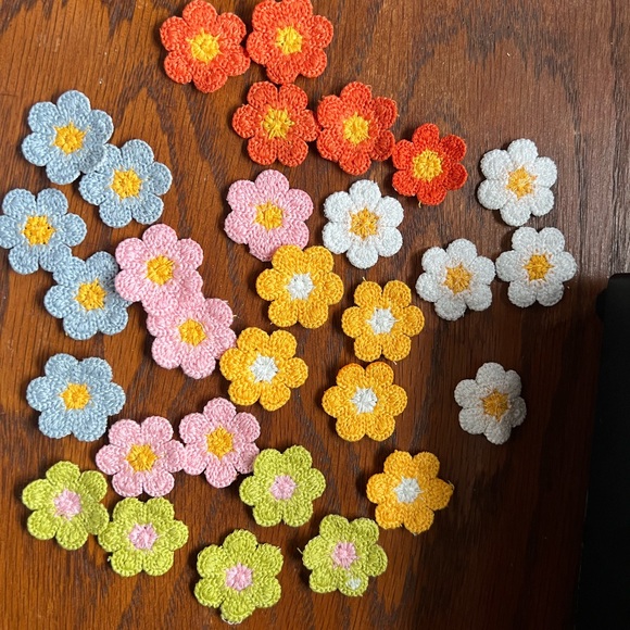 Hand Crafted | Other | New Handmade Crochet Flower Patches Knit Floral ...